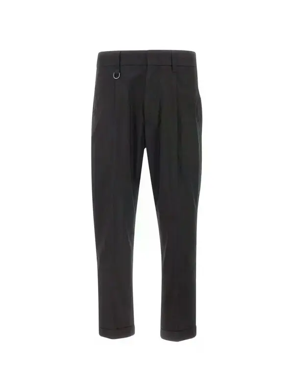 PAOLO PECORA Pleated Turned-up Trousers