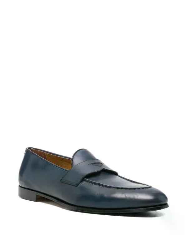 CALPIERRE Penny-slot Leather Loafers