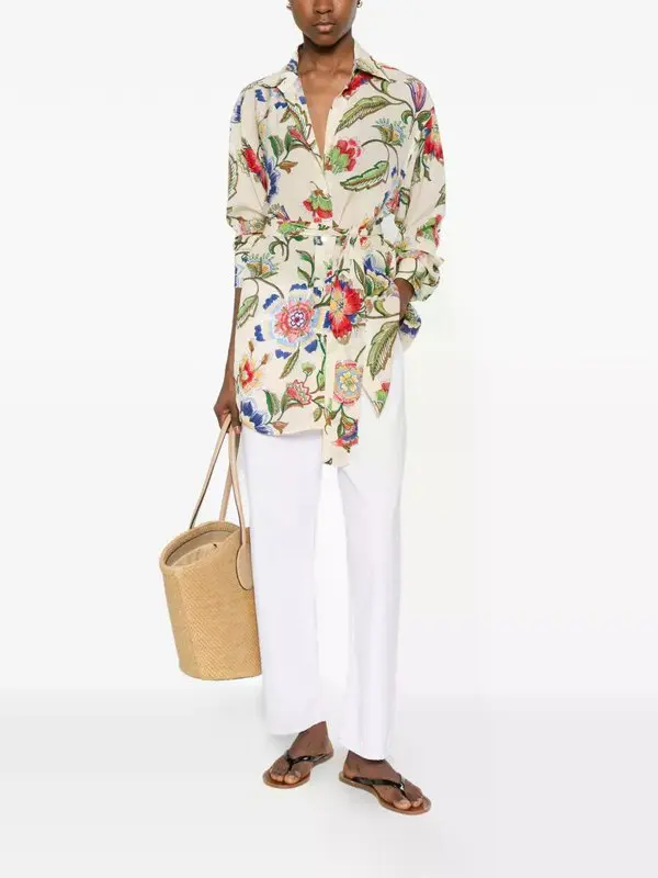 ARCHIVIO '67 Floral-print Belted Shirt