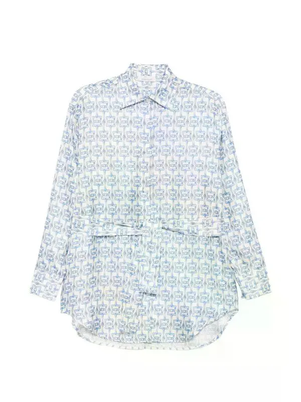 ARCHIVIO '67 Monogram-print Belted Shirt
