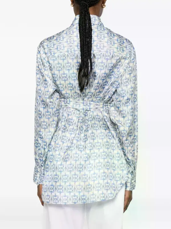 ARCHIVIO '67 Monogram-print Belted Shirt