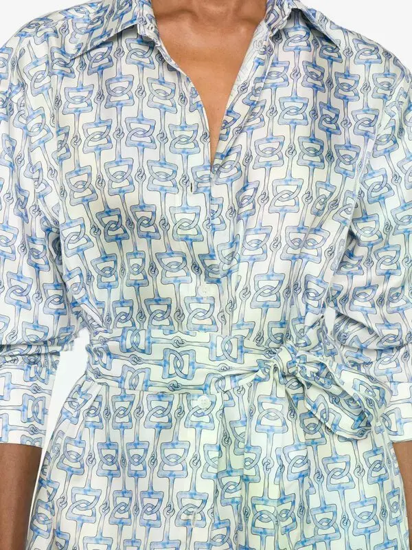 ARCHIVIO '67 Monogram-print Belted Shirt