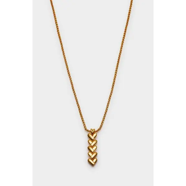 KATIE LOXTON Heart Link Necklace - Gold