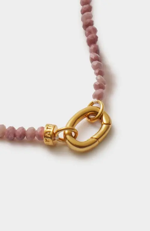KATIE LOXTON Rhodochrosite Beaded Necklace With Clasp