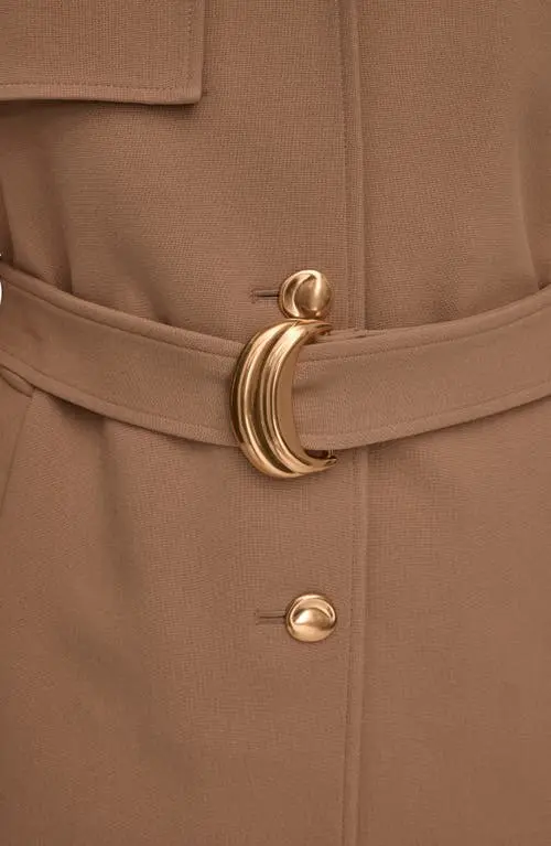 Donna Karan New York Modern Crepe Trench Coat - Camel