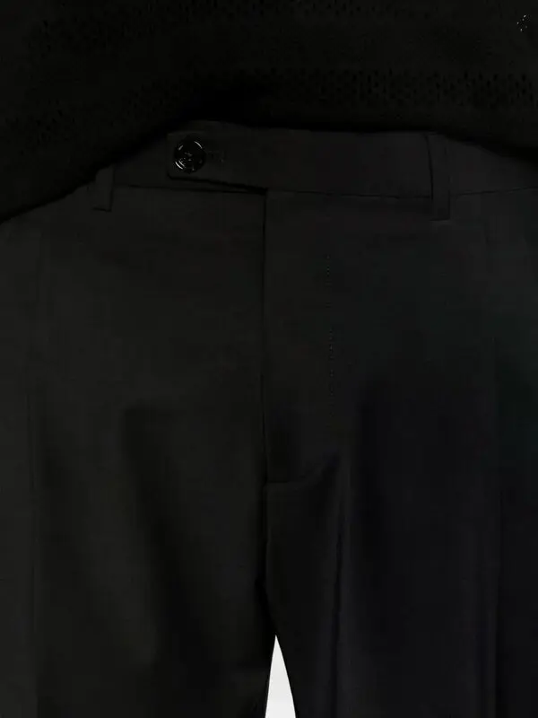 BE ABLE Pleated Turn-up Trousers - Black