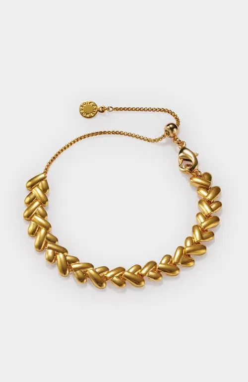 KATIE LOXTON Heart Link Bracelet With 18k Pvd Coating - Gold