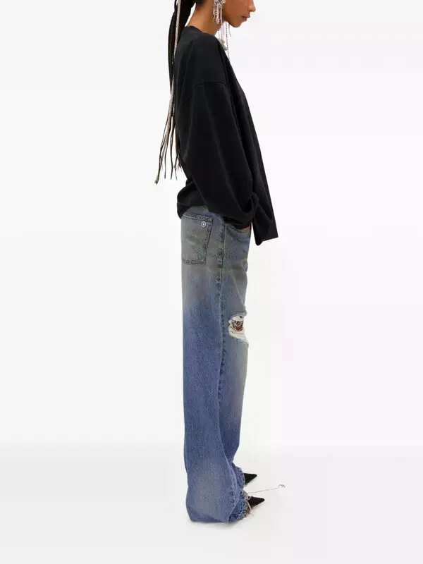 AREA Crystal-knot Cut-out T-shirt - Black
