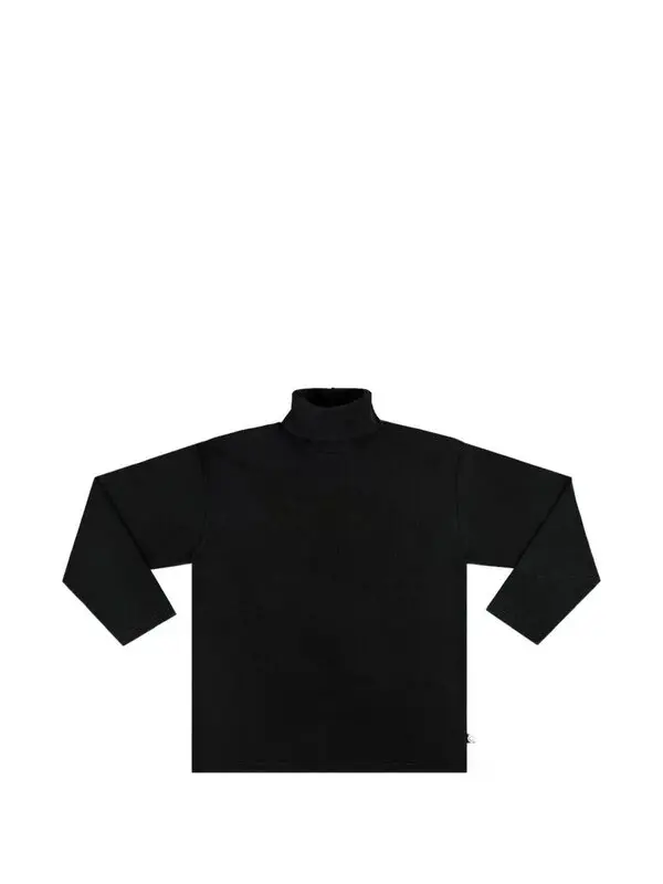 AREA Roll-neck Drop-shoulder Top - Black