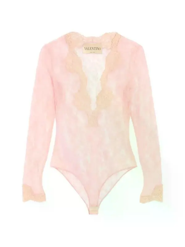 Valentino Garavani Stretch Lace Bodysuit - Pink