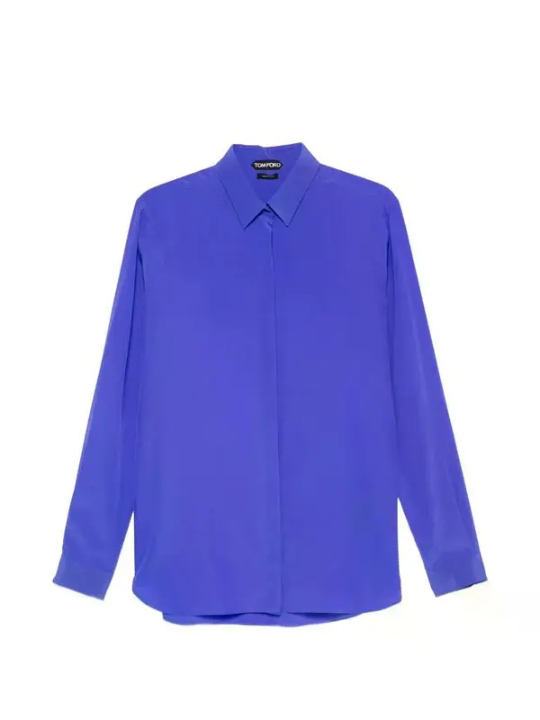 TOM FORD Buttoned Long-sleeve Shirt - Blue