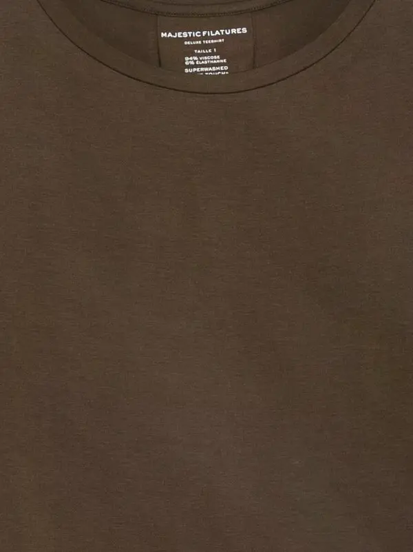 Majestic Filatures Scoop-neck T-shirt - Brown