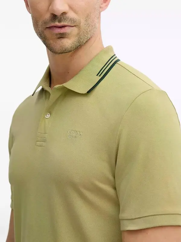 Guess Striped Collar Polo Shirt