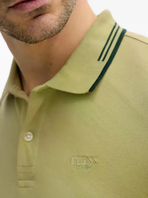 Guess Striped Collar Polo Shirt