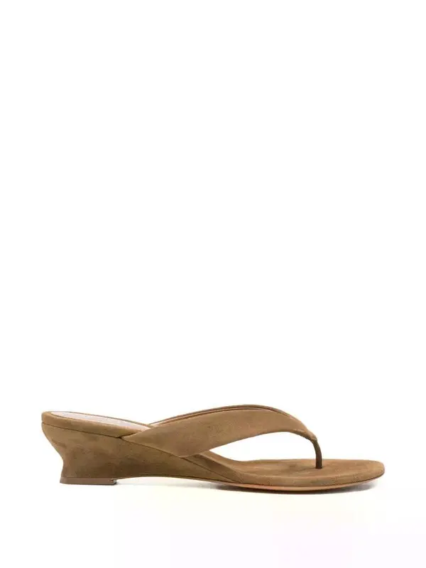 Le Monde Beryl Suede Wedge Sandals - Brown