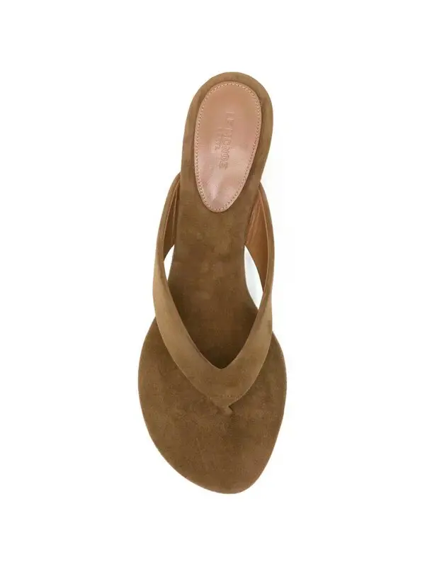 Le Monde Beryl Suede Wedge Sandals - Brown