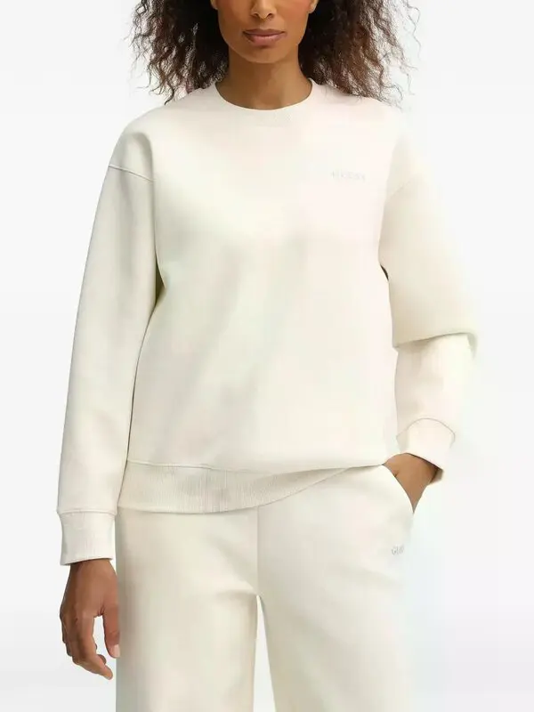 Guess Logo-embroidered Sweatshirt - White