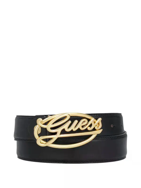 Guess Logo-buckle Belt - Black
