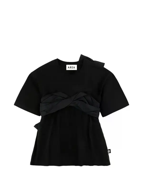 AREA Knot-detail T-shirt