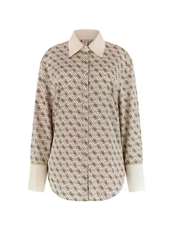Guess Patterned Collared Shirt