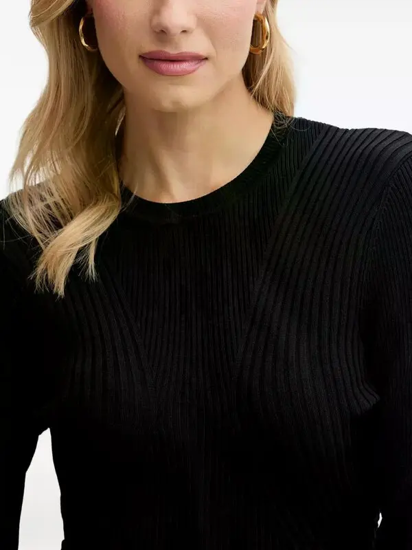 Guess Ribbed Knit Sweatshirt