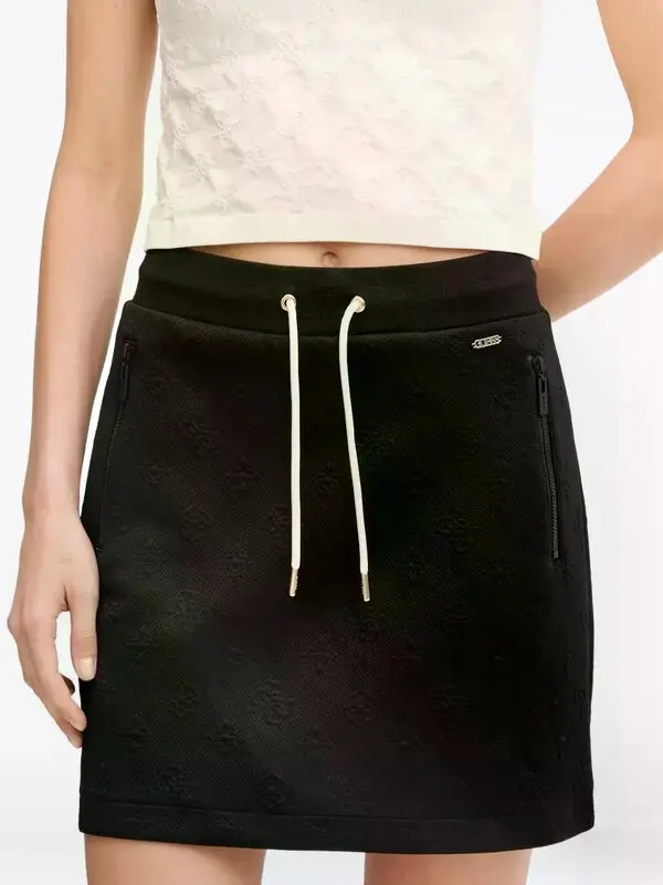Guess Mini Skirt With Drawstring - Black