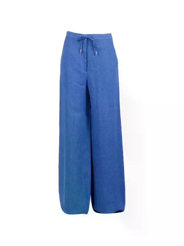 Max Mara Pelota Drawstring-waist Trousers - Blue