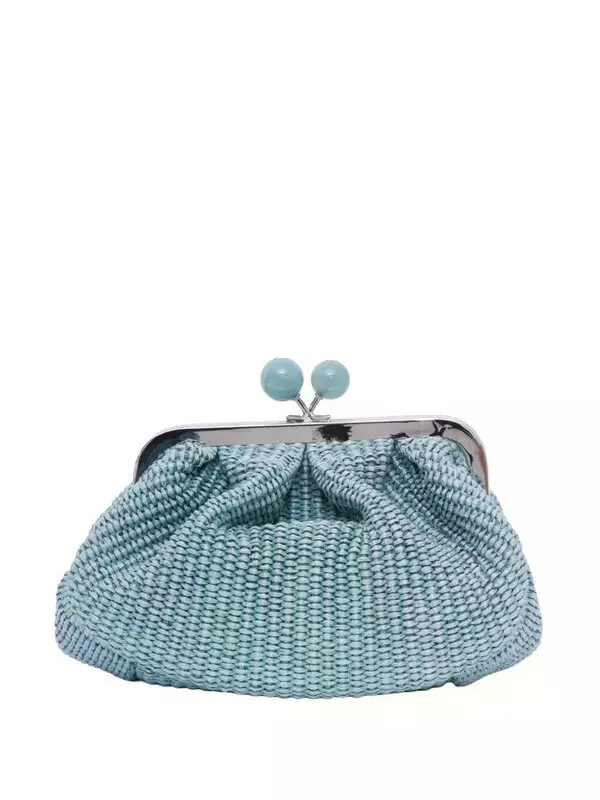 Max Mara Pasticcino Woven Shoulder Bag - Blue