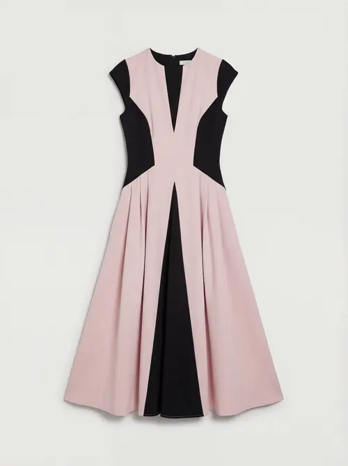 Coast Petite Color Block Midi Dress - Blush