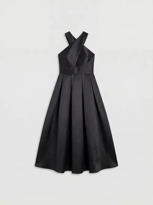 Coast Halterneck Fit & Flare Midi Dress - Black