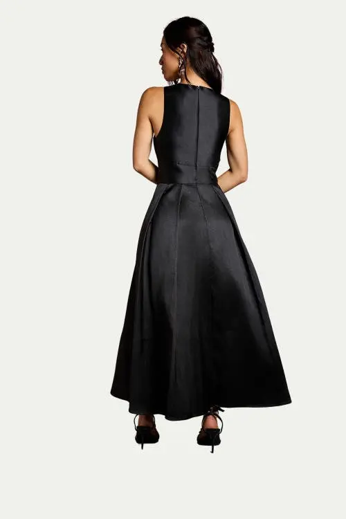 Coast Halterneck Fit & Flare Midi Dress - Black
