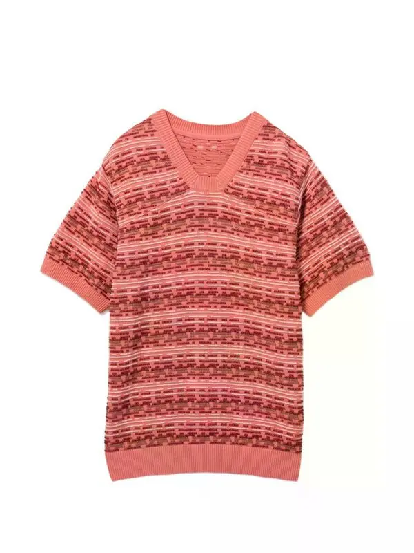 ADER ERROR Patterned Short Sleeve Top