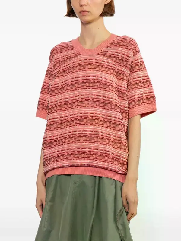 ADER ERROR Patterned Short Sleeve Top