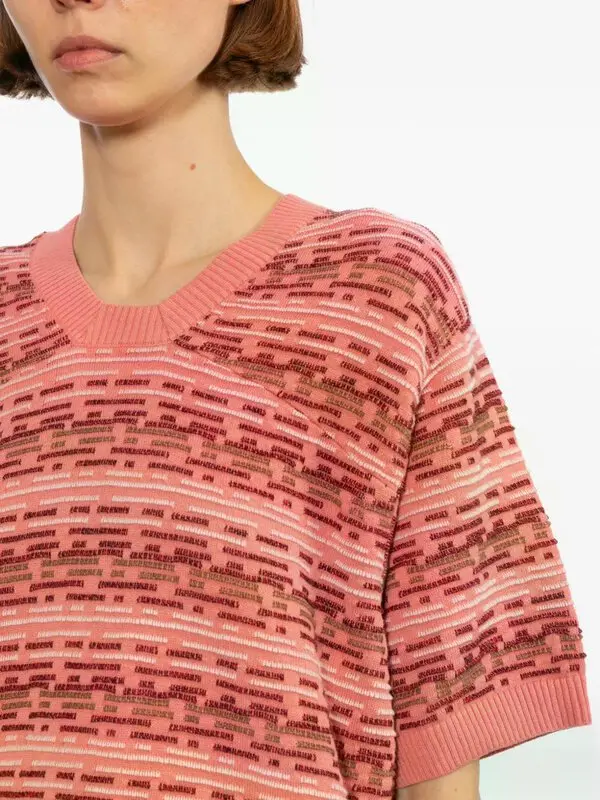 ADER ERROR Patterned Short Sleeve Top
