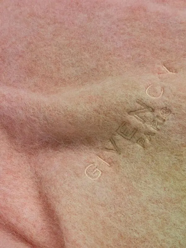 Givenchy Fringed Logo Scarf - Pink