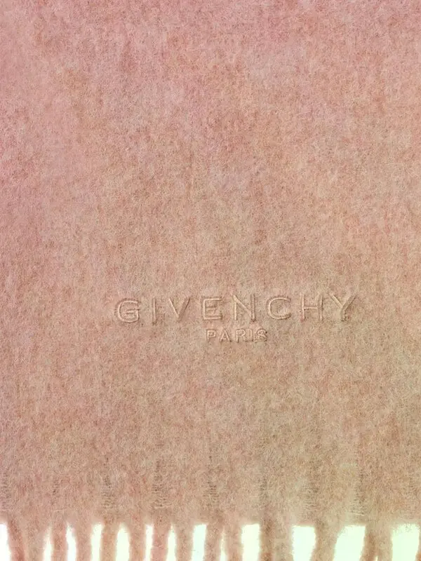 Givenchy Fringed Logo Scarf - Pink