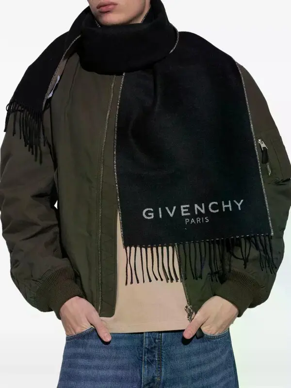 Givenchy Logo Fringed Scarf