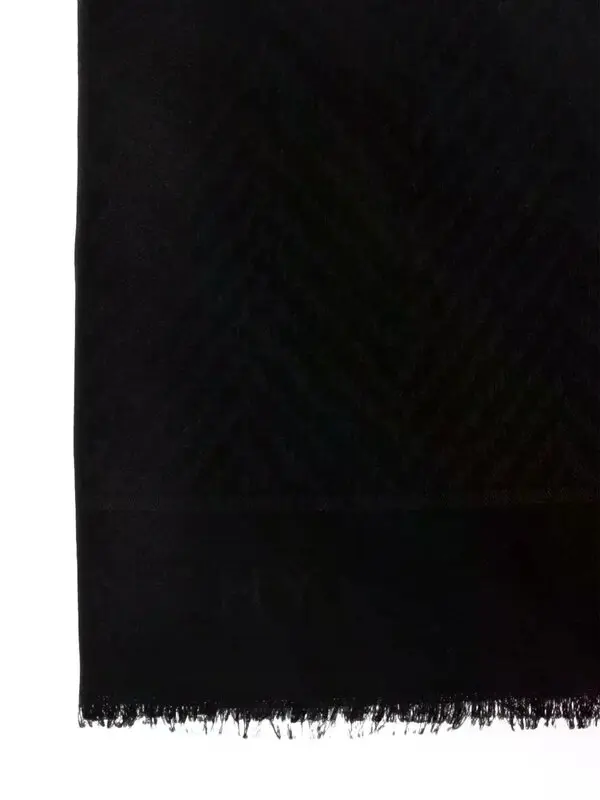 Givenchy Herringbone Fringed Scarf