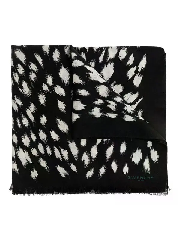 Givenchy Abstract-pattern Scarf - Black