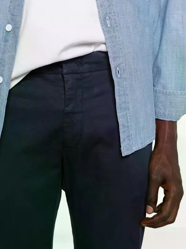 ENTRE AMIS Belt-loop Trousers - Blue