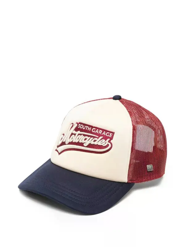 SOUTH GARAGE Logo-embroidered Mesh-panel Cap - Red