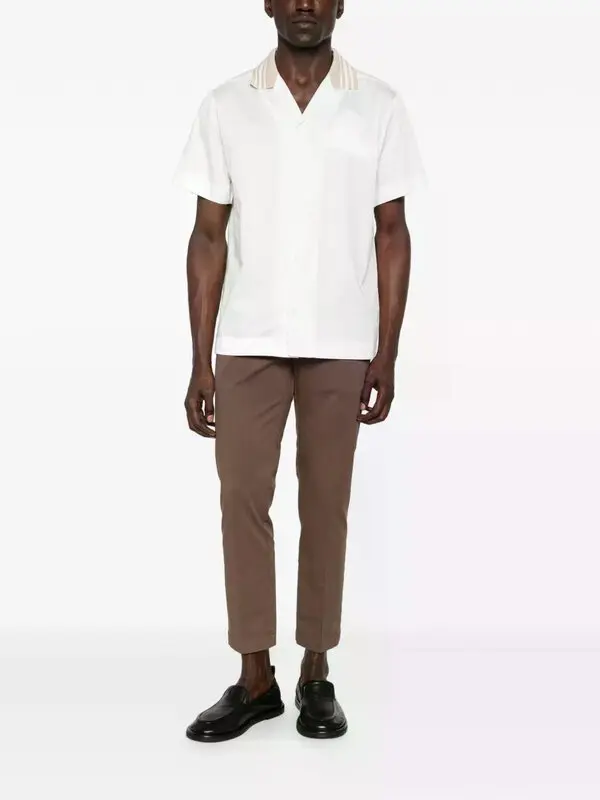 ENTRE AMIS Pressed-crease Tailored Trousers - Brown