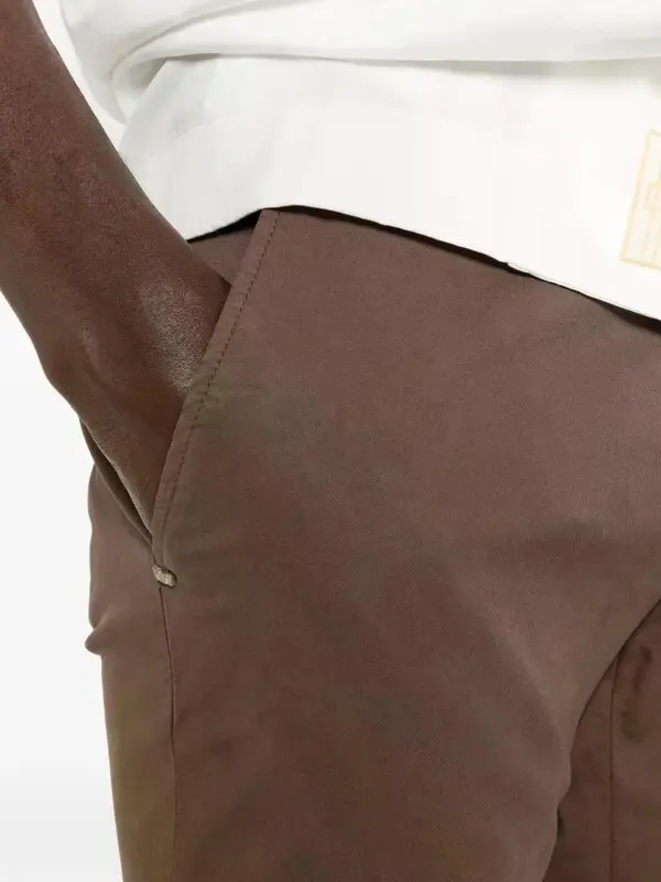 ENTRE AMIS Pressed-crease Tailored Trousers - Brown
