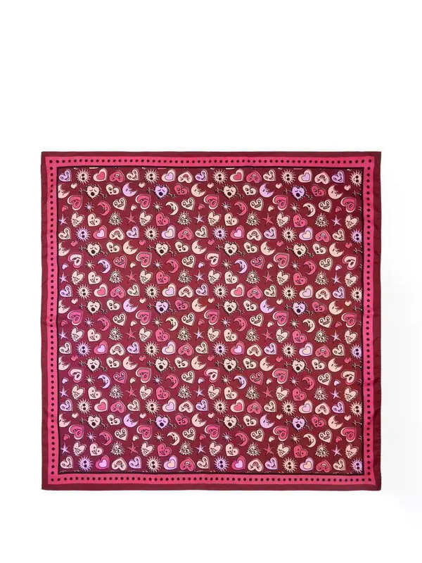 Paul Smith Heart-print Scarf - Red