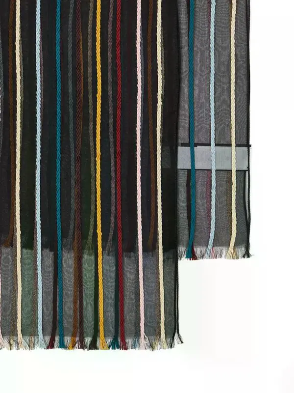Paul Smith Striped Scarf - Black