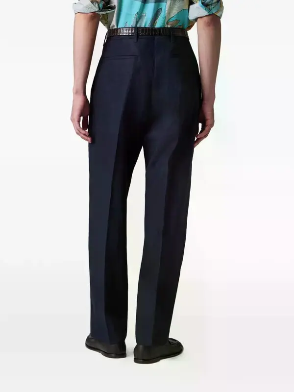 Paul Smith Pressed-crease Wool Trousers