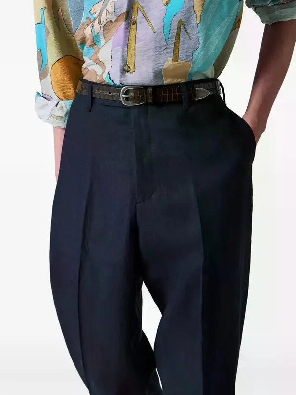 Paul Smith Pressed-crease Wool Trousers