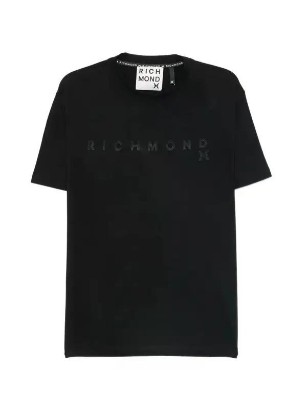 John Richmond Logo-embroidered T-shirt - Black