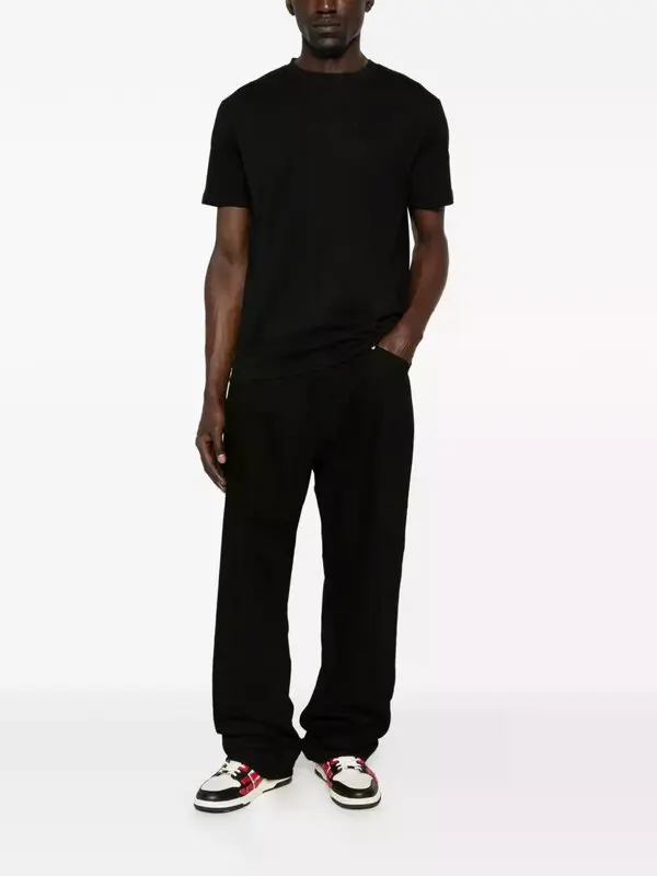 John Richmond Logo-embroidered T-shirt - Black