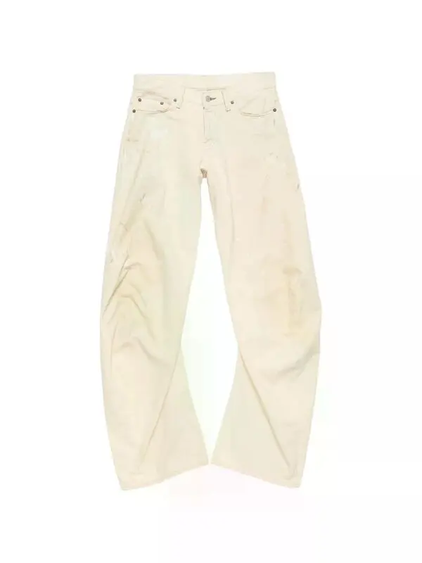 Acne Studios Loose Fit Paint Splatter Jeans - Neutrals
